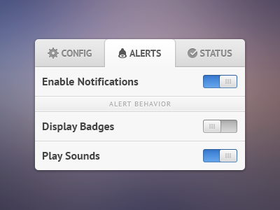 Settings Widget by Jona on Dribbble