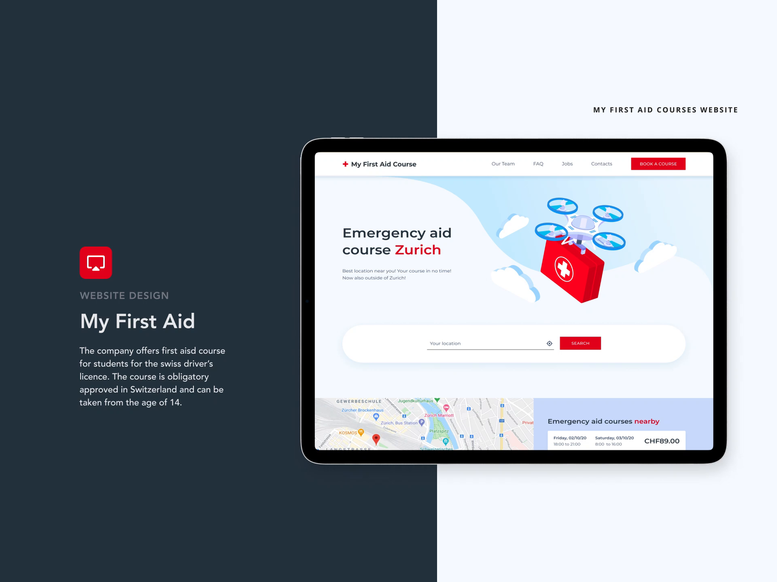 My First Aid Courses Website by Tanya Kovtun 🇺🇦 on Dribbble