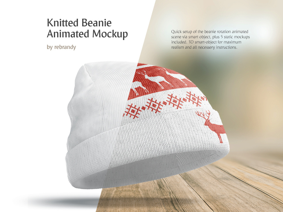 Knitted Beanie Animated Mockup by Alexandr Bognat on Dribbble