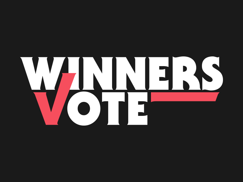 Winners Vote logo by Nate Regnier-Lange on Dribbble