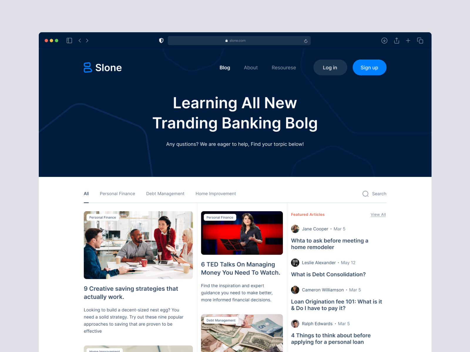 Banking Blog Inner Page Design by Aziz Howlader on Dribbble