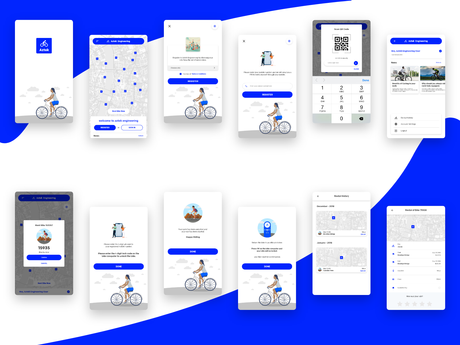 Ride a bike app design concept by Jatin Vats on Dribbble