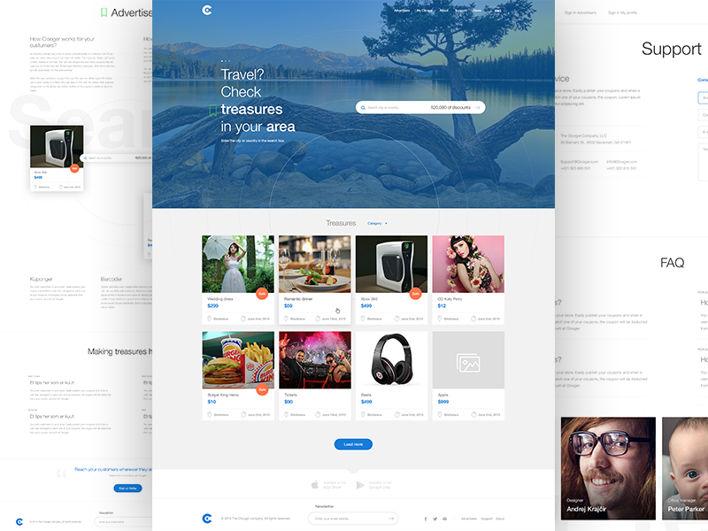 Clooger subpages by Andrej Krajčir for Balkan Brothers on Dribbble