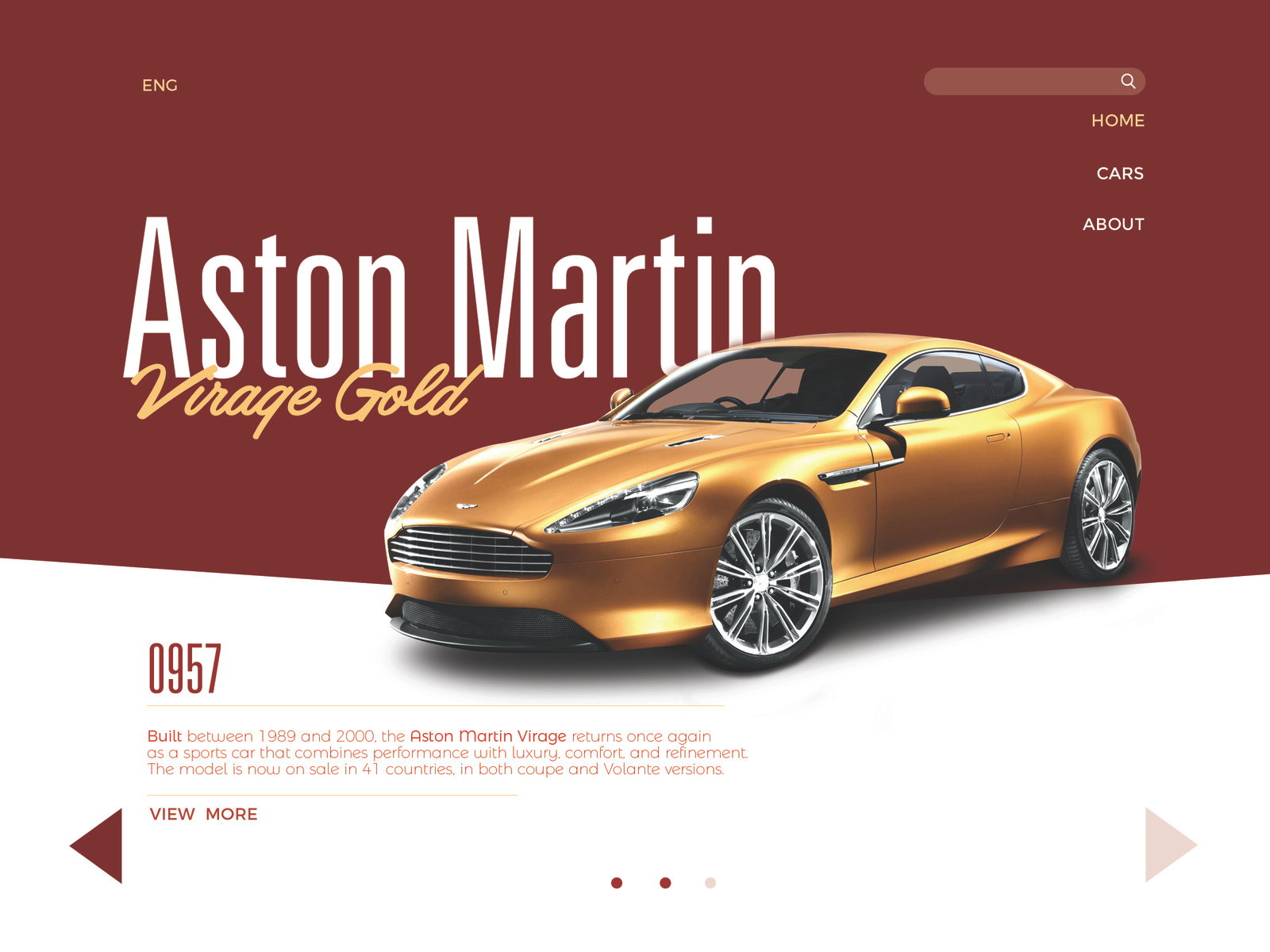 Web Product Catalog (Car) by SUSHMITA GANGULY on Dribbble