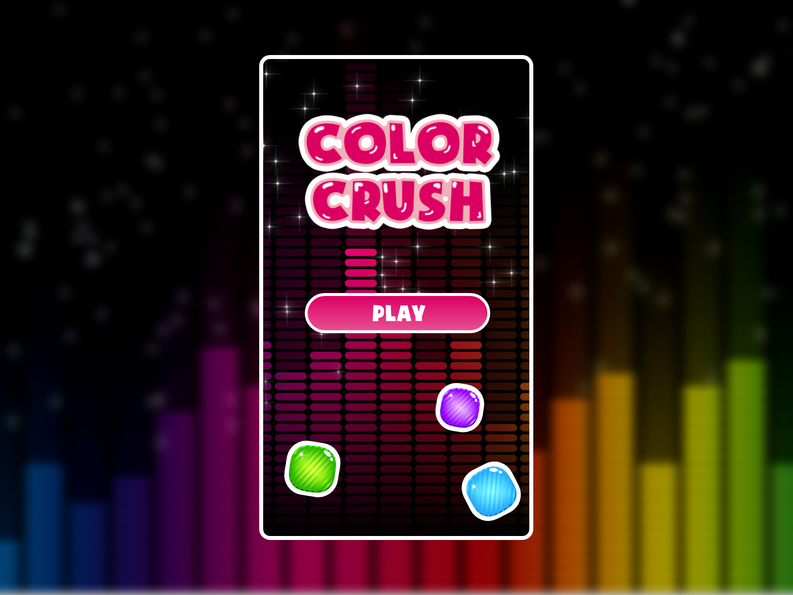 Color Crush Game Start Menu Screen by Holly Burleson on Dribbble