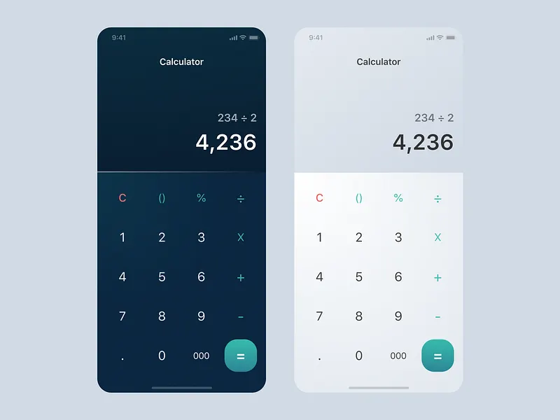 Calculator UI designs, themes, templates and downloadable graphic ...
