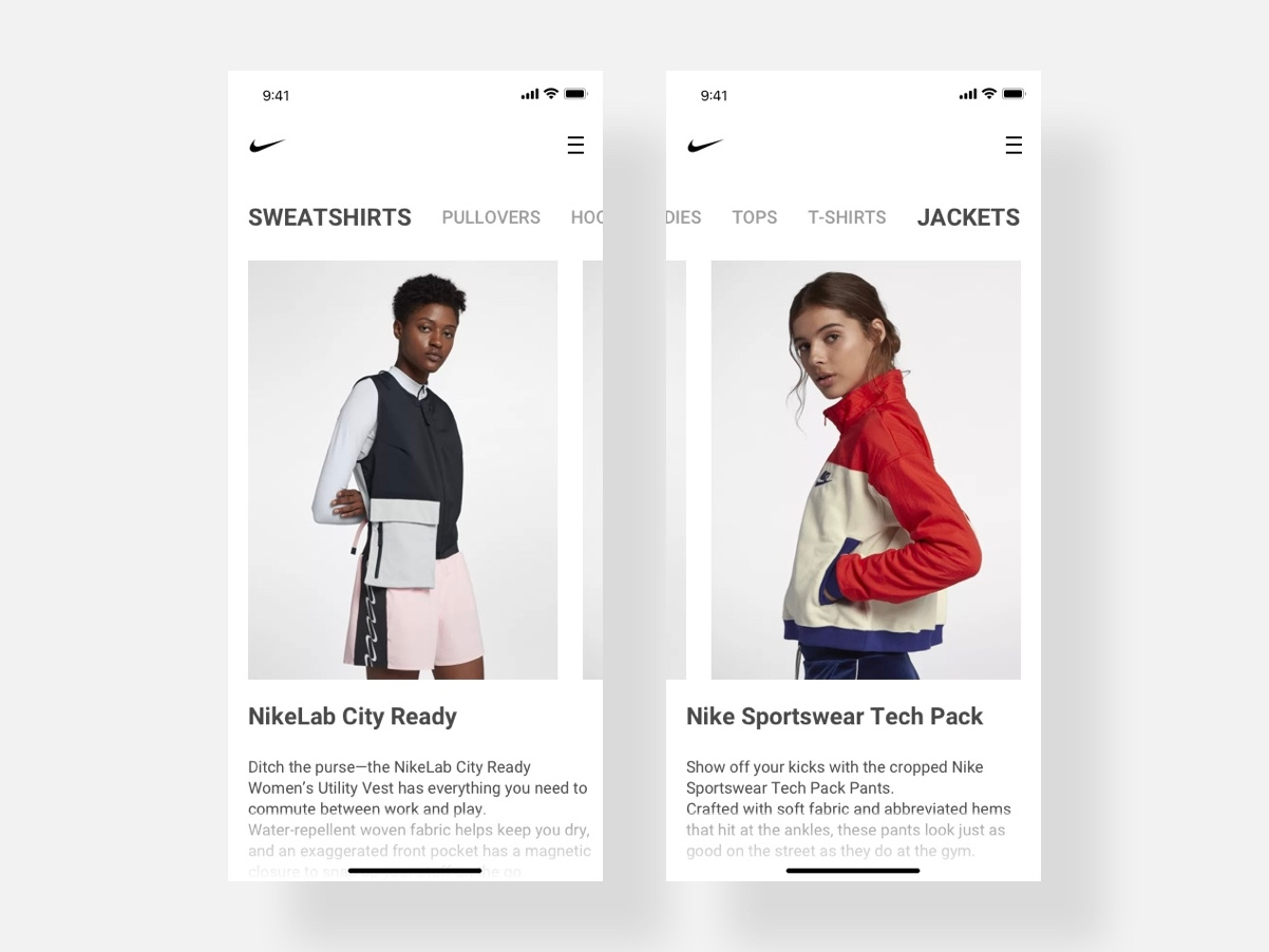 Nike Store UI Redesign by SungJinBae on Dribbble