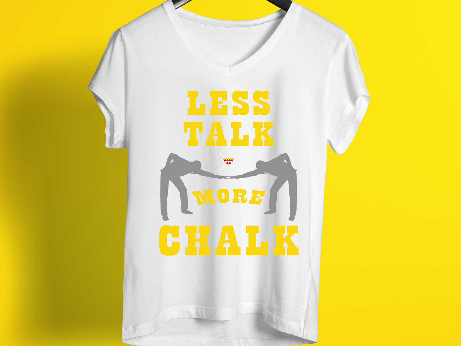 Less Talk More Chalk T Shirt Design by TeeStation on Dribbble