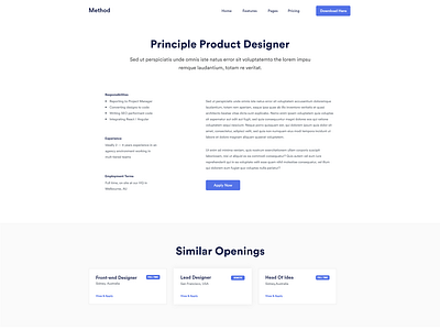 Career-Single Page Inspiration by MD Rony Howladar ⭐ on Dribbble