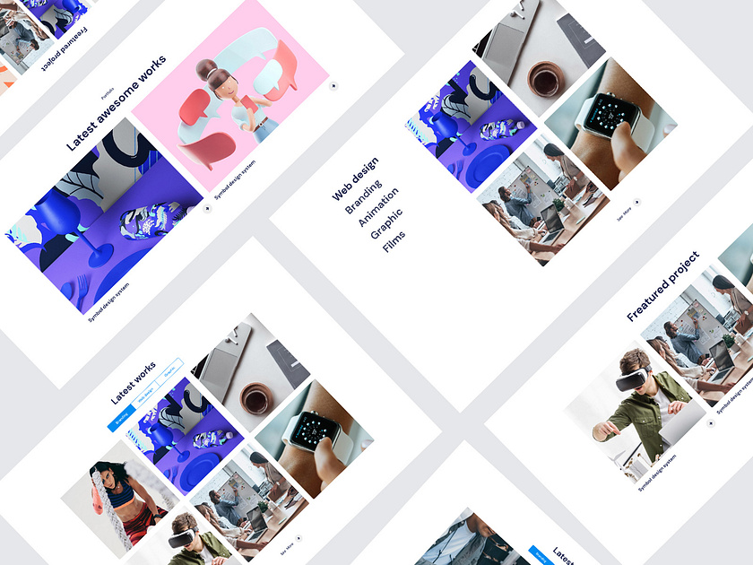 Portfolio UI KIT by MD Rony Howladar ⭐ on Dribbble
