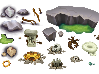 game elements by Yuliya on Dribbble