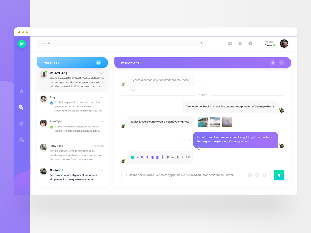 Chat Concept by Oliko Koma on Dribbble