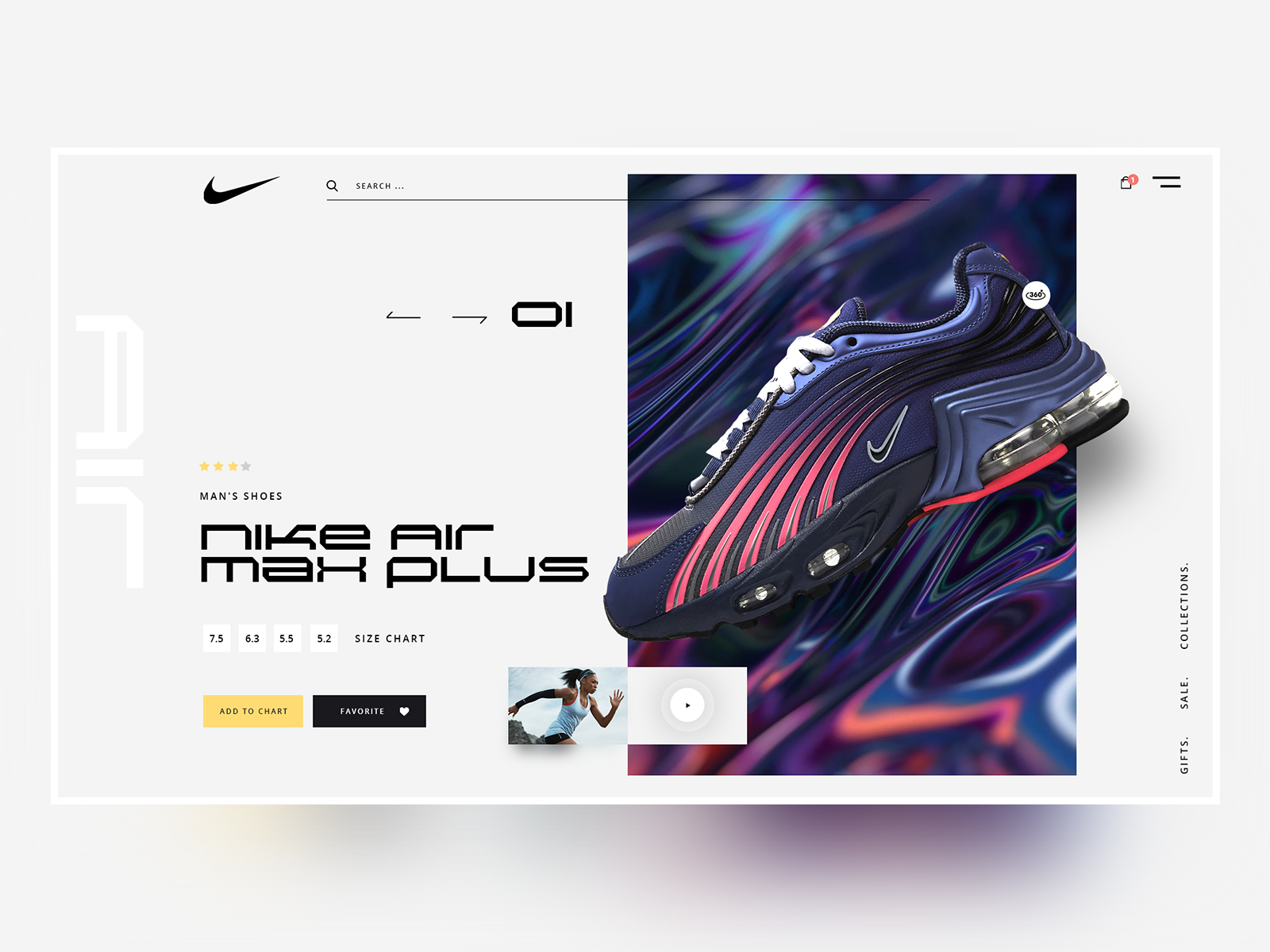 Nike Landing Page concept by Mariusz Mitkow on Dribbble
