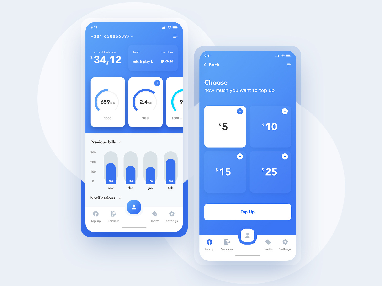 Mobile network operator by Petar Vasiljevic 🏀 on Dribbble