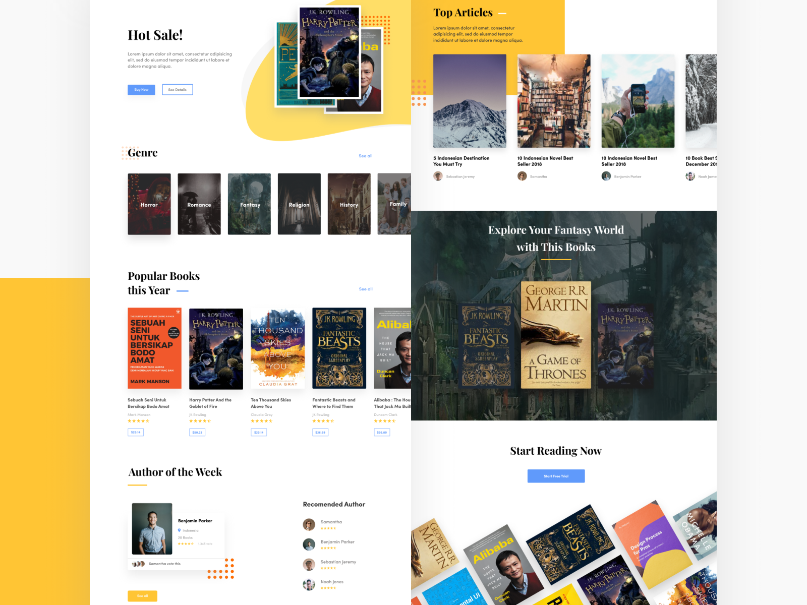Bookstore Website by Farah on Dribbble