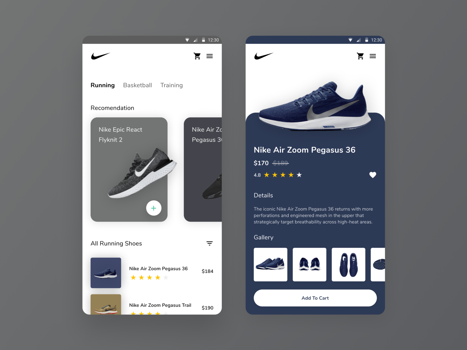 Nike Store App by Danis Zaidan on Dribbble