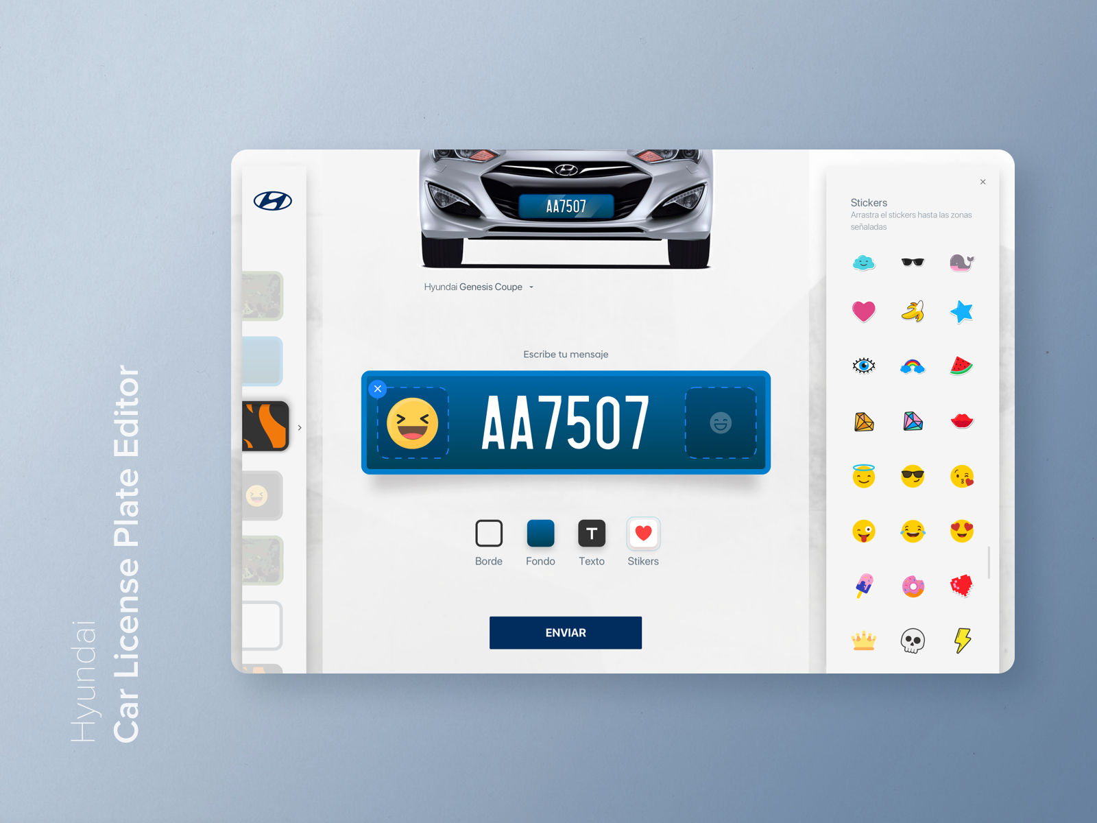 Hyundai - Car license plate editor by Jhon Marquez on Dribbble