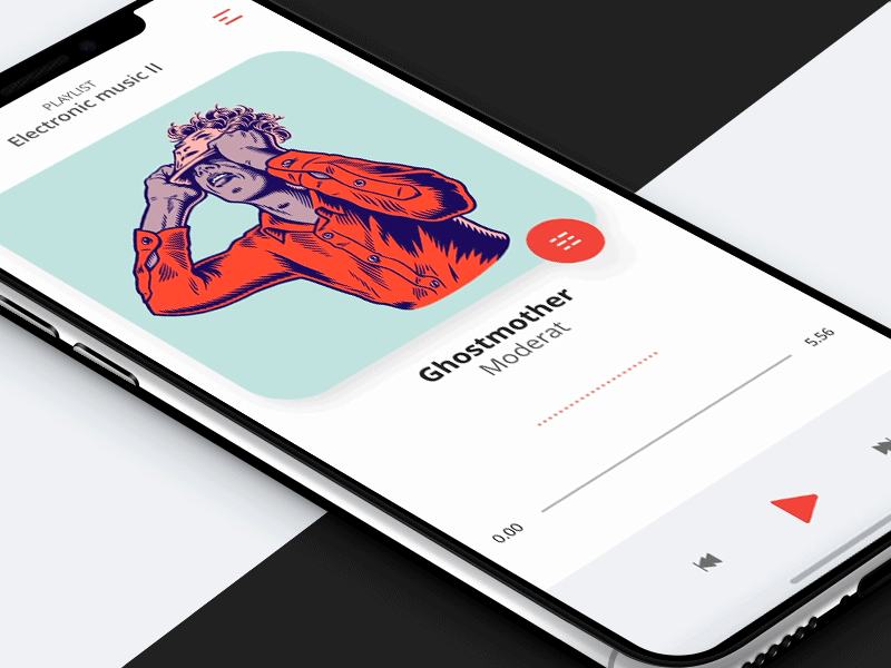 Music player by federicapsk on Dribbble