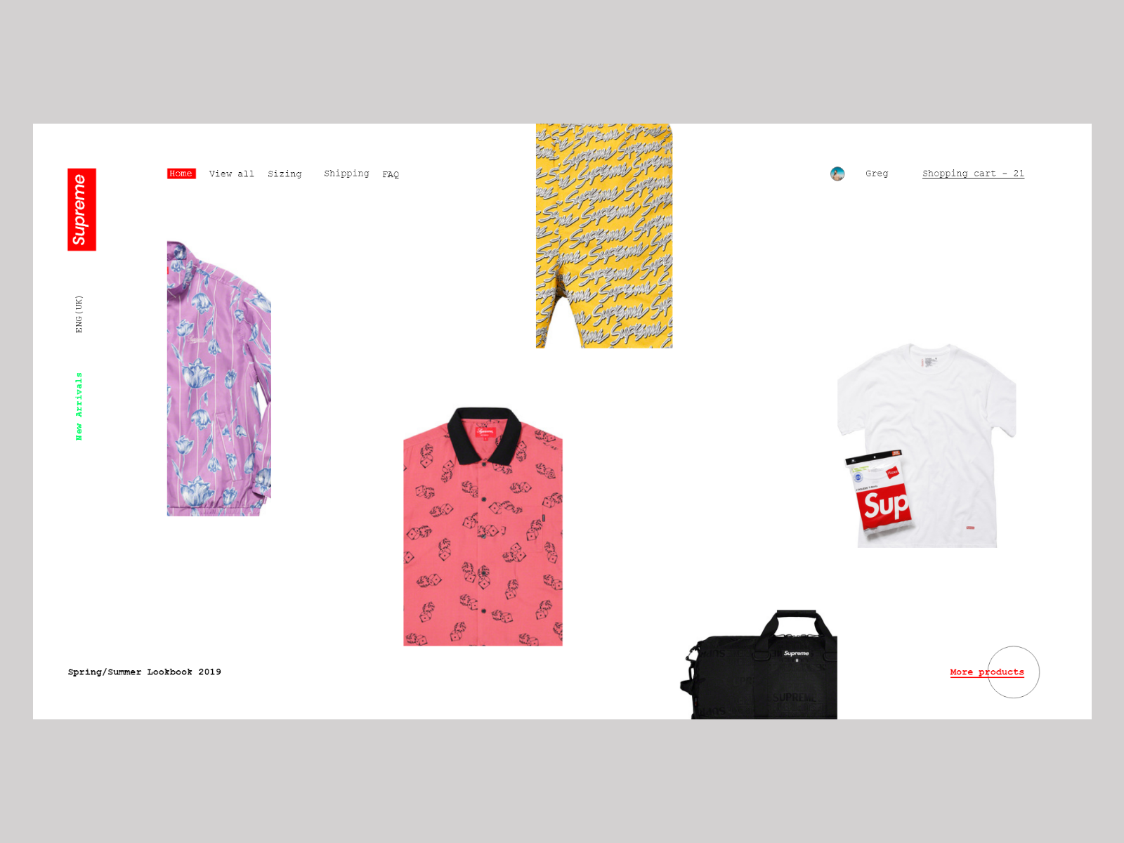 Supreme Redesign by Grzegorz Pietrzak on Dribbble