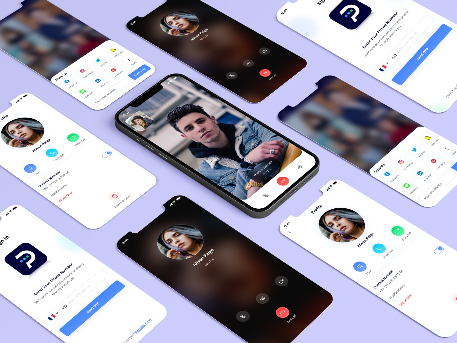 Calling Mobile App UI Design by AMit Kumawat on Dribbble