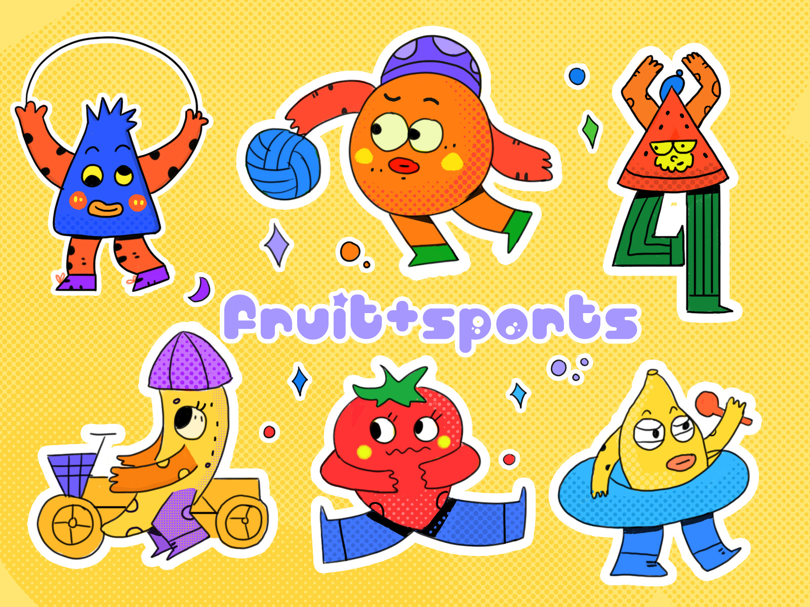 fruit&sports by Nicole-卷儿 on Dribbble