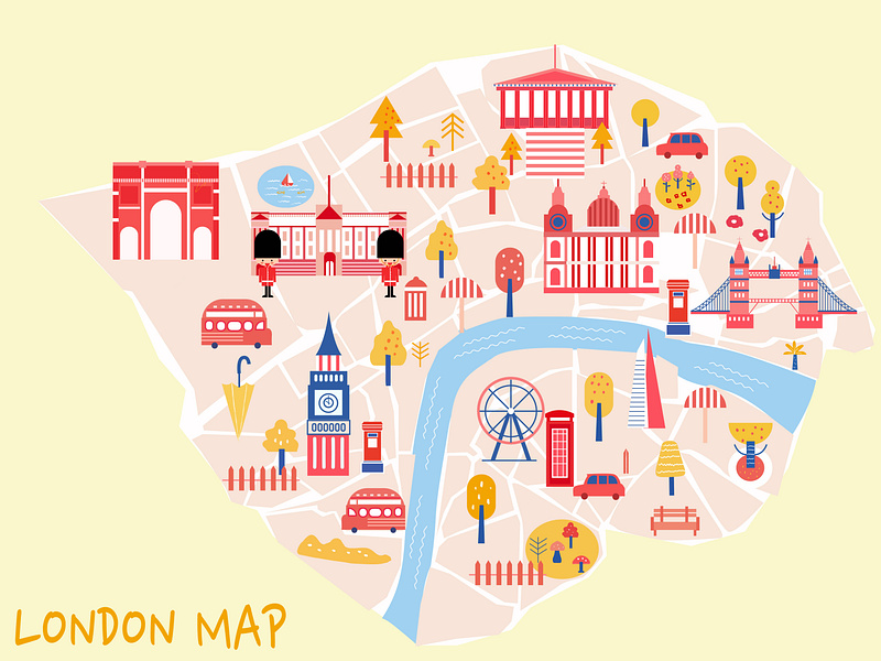 London map by Nicole-卷儿 on Dribbble