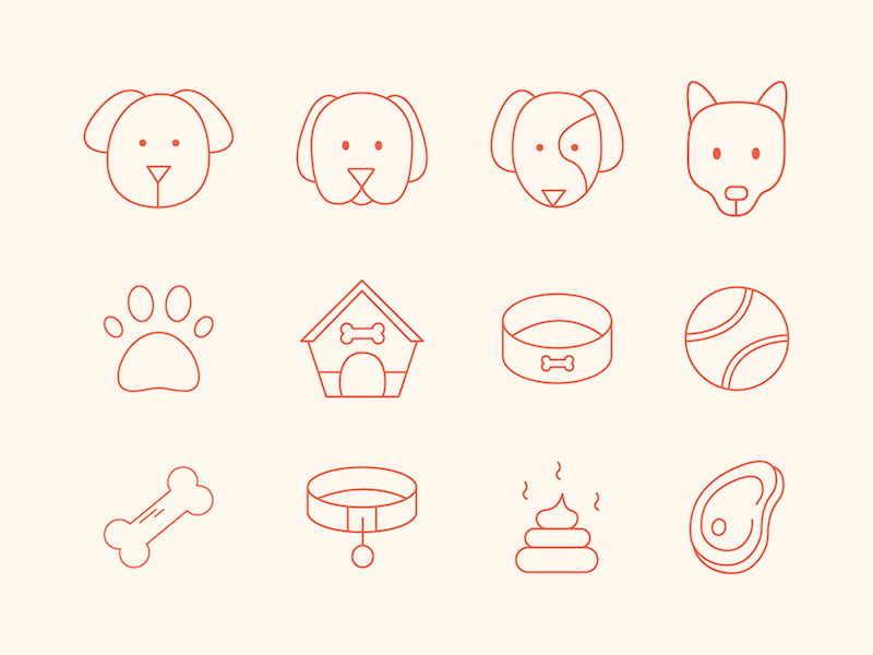 Dog Icon set by Tabitha Stead on Dribbble