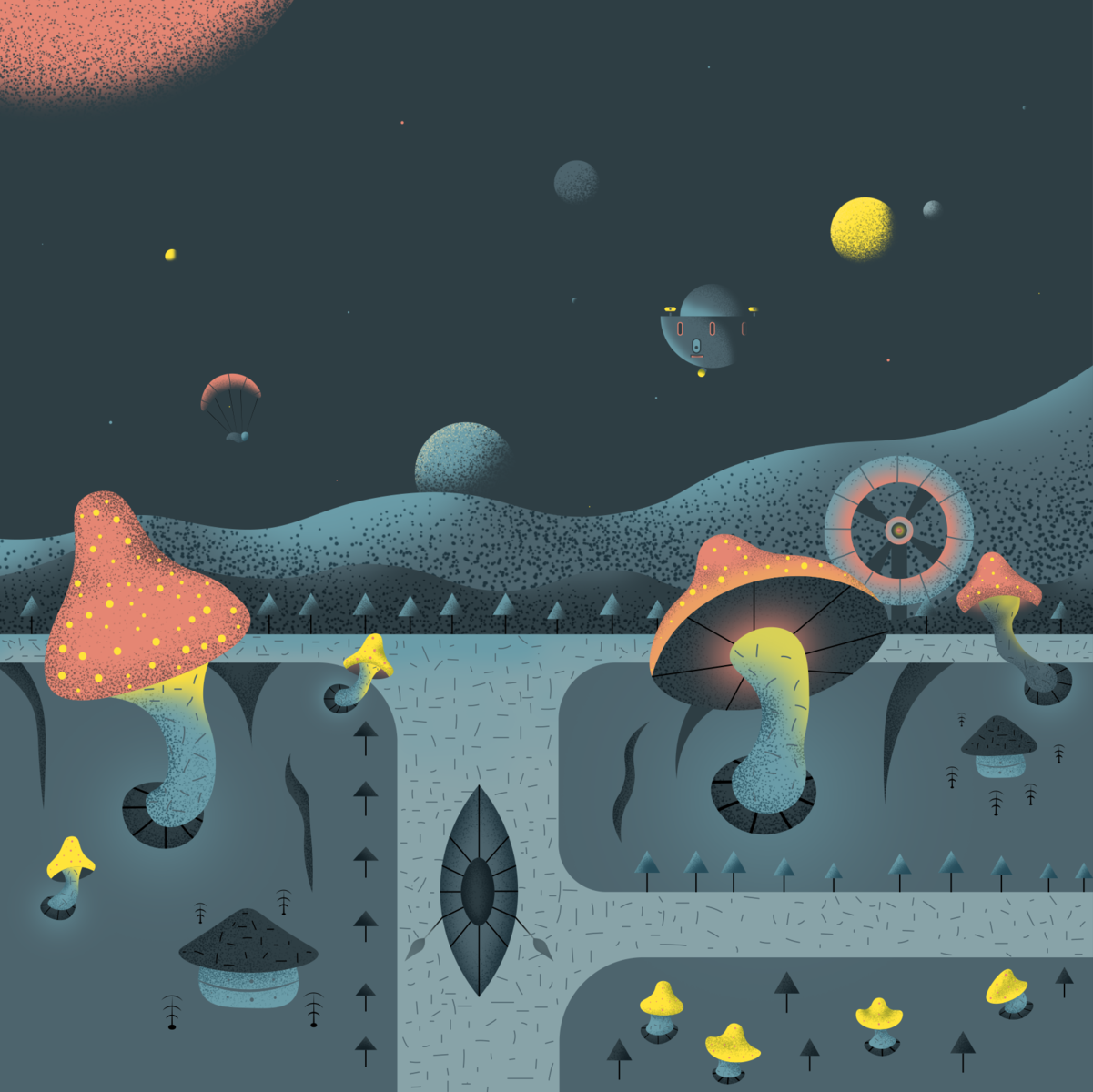 Shroom land and the Expanse by Victor Kiprop on Dribbble