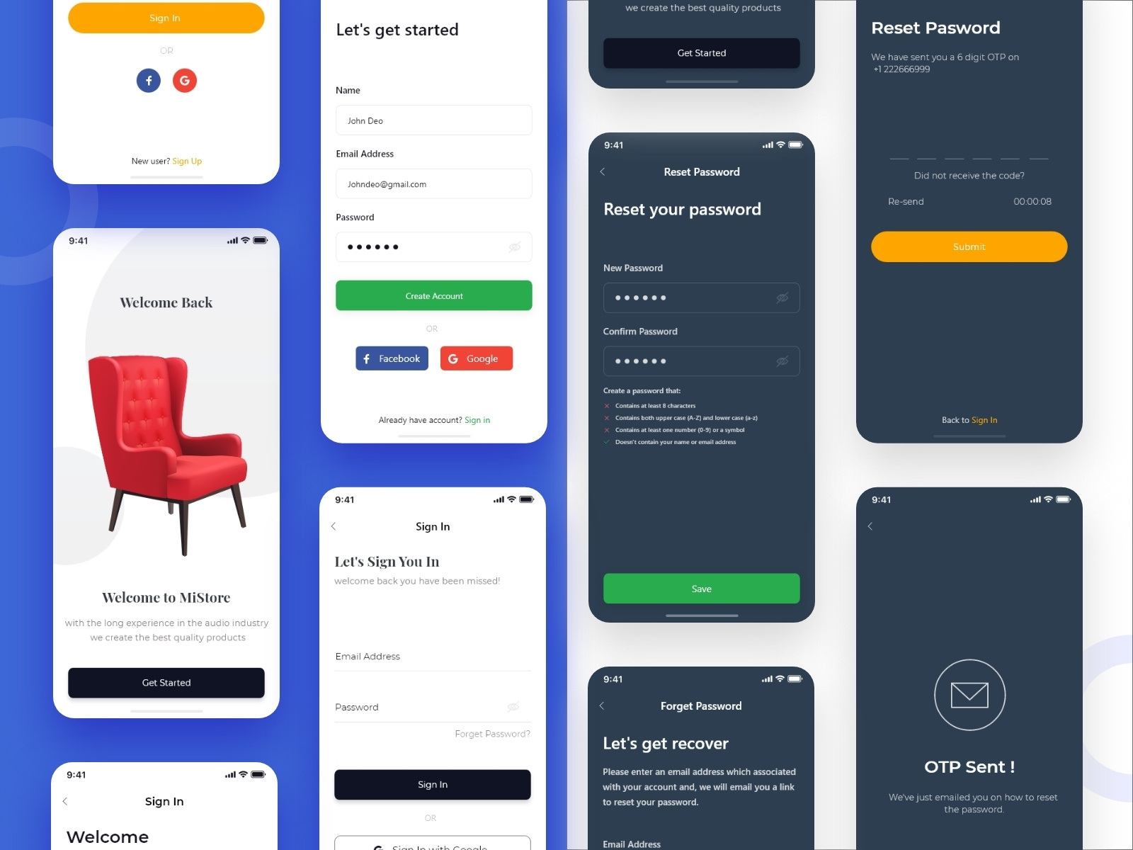 Mobile App Registration Screens by Mobio Solutions on Dribbble