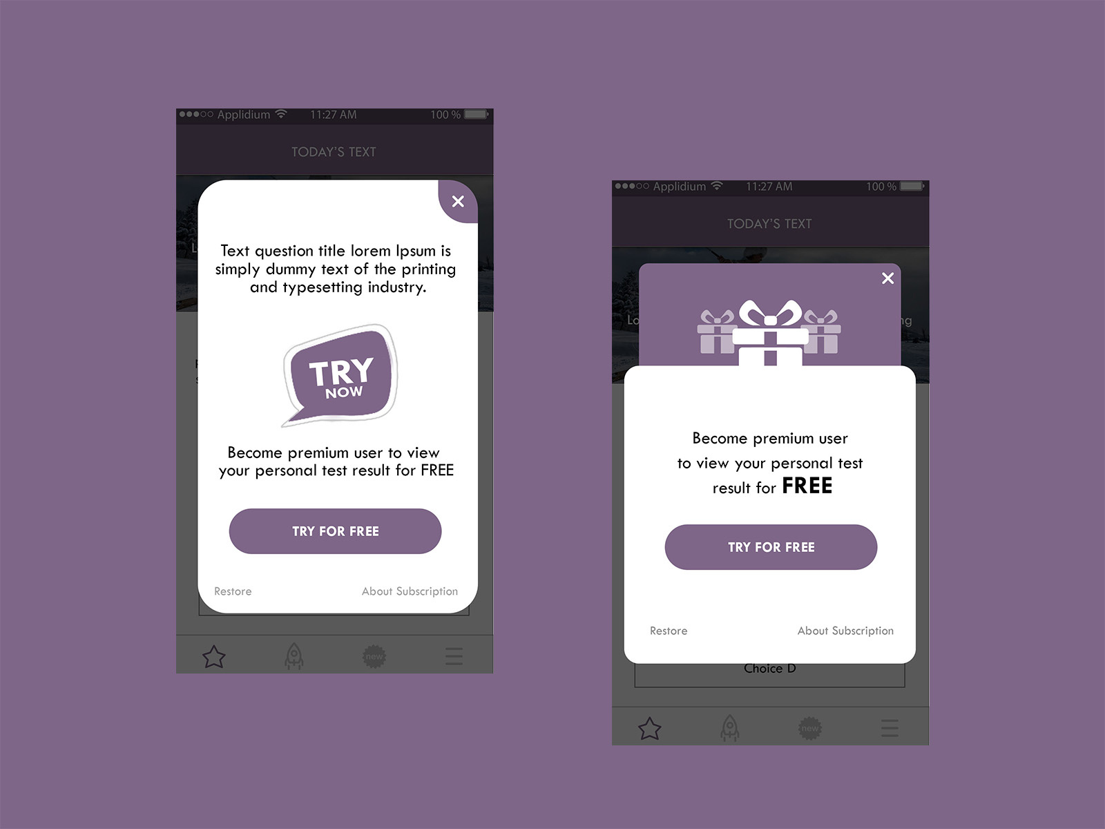 Pop-Up Design Examples For Android by Vaibhav Johari on Dribbble