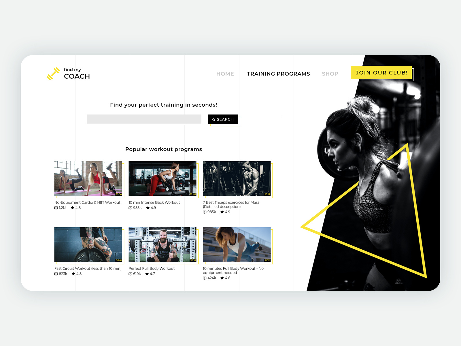 Find My Coach - Website by Nicolas Milliard on Dribbble
