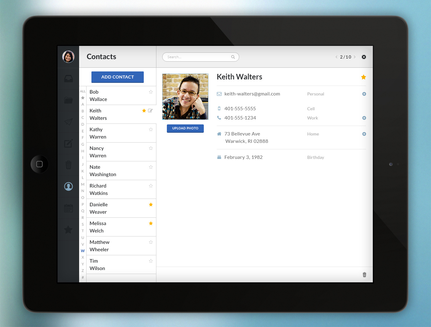 Dribbble - email-ui_mockup-inbox.jpg by Mike Camera