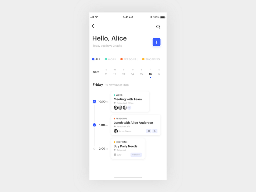 UI Daily, #042 – ToDo List by Elena Perminova on Dribbble UI Daily, #042 – ToDo List by Elena Perminova on Dribbble