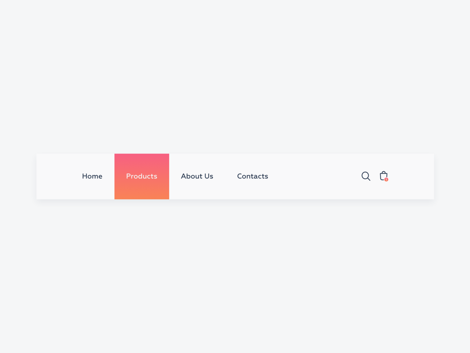 UI Daily, #053 – Header Navigation by Elena Perminova on Dribbble