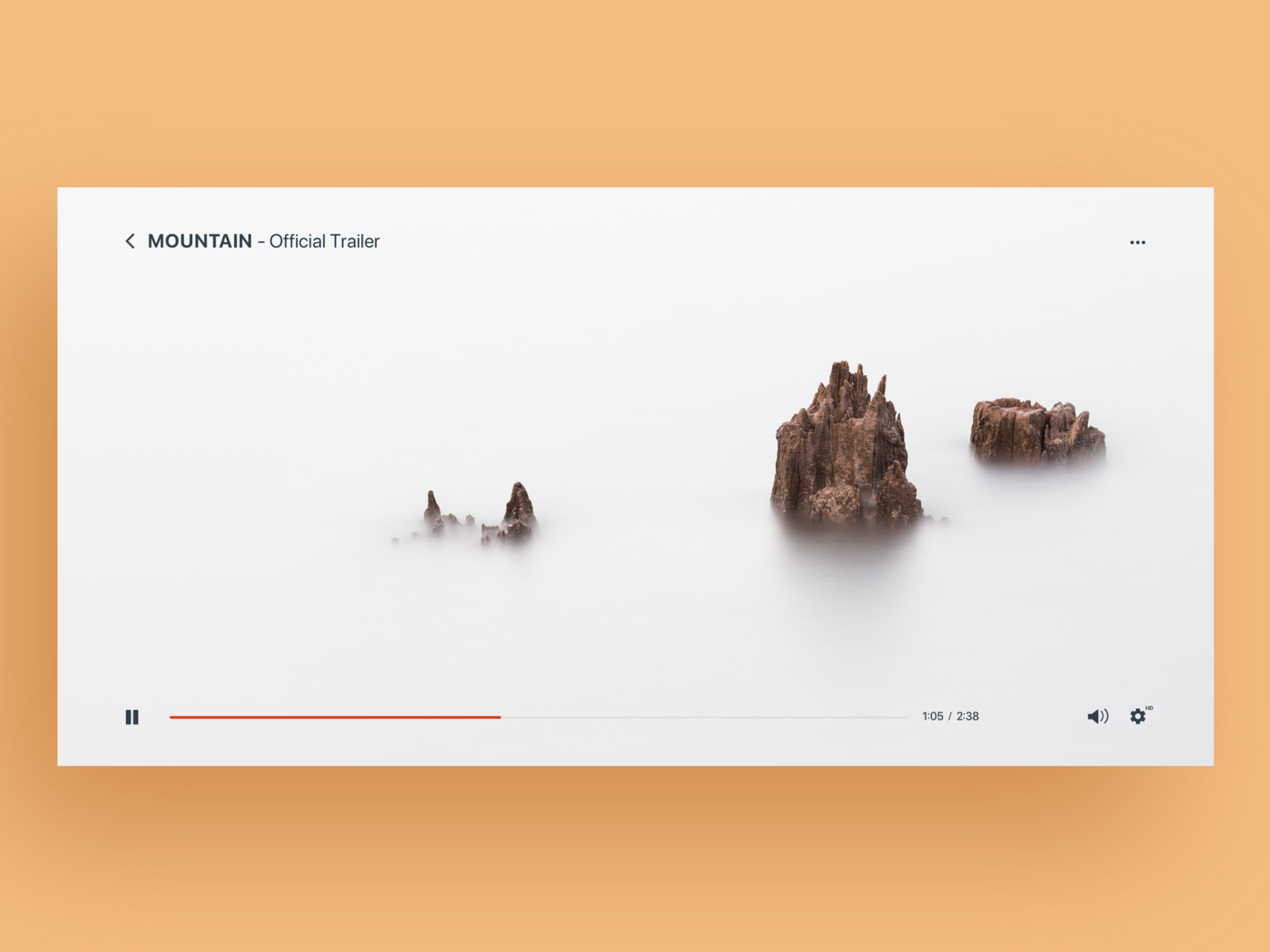 UI Daily, #057 – Video Player by Elena Perminova on Dribbble