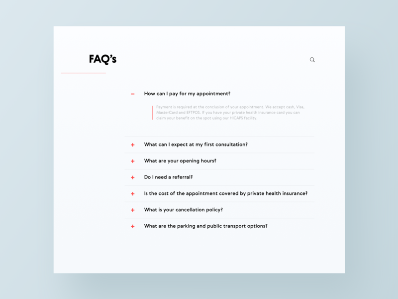 UI Daily, #092 – F.A.Q. by Elena Perminova on Dribbble