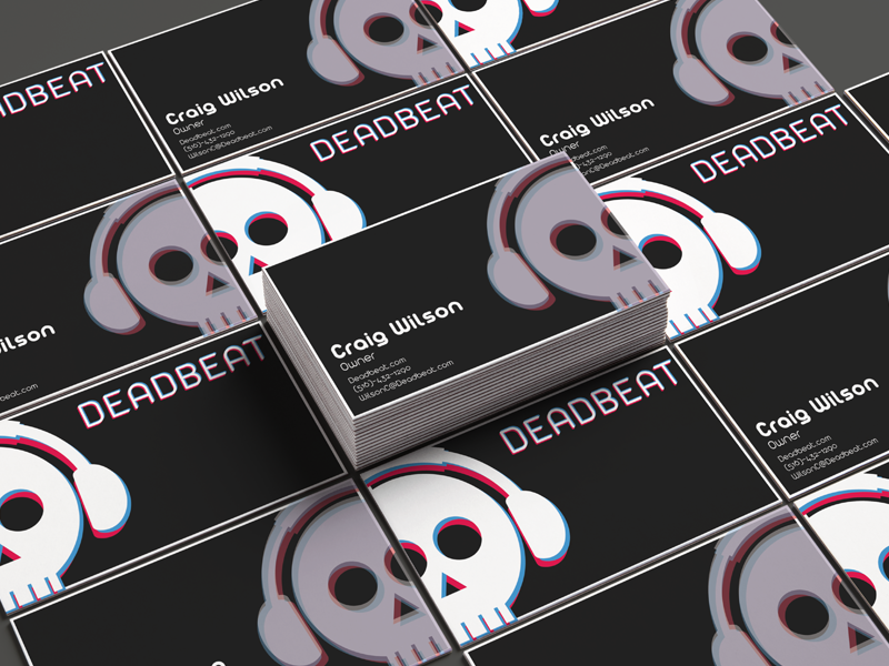 Business Cards for Deadbeat by Christopher Vickers on Dribbble