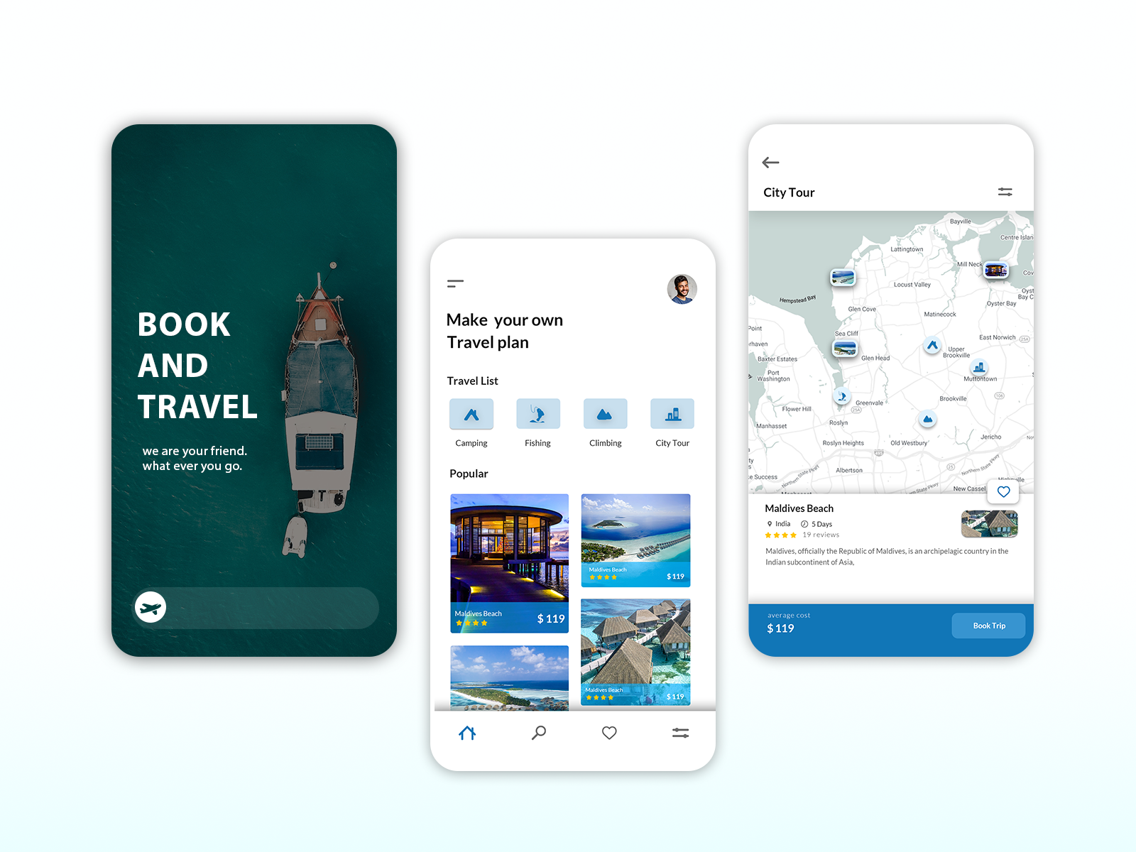 Travel UI by Brian Gin on Dribbble
