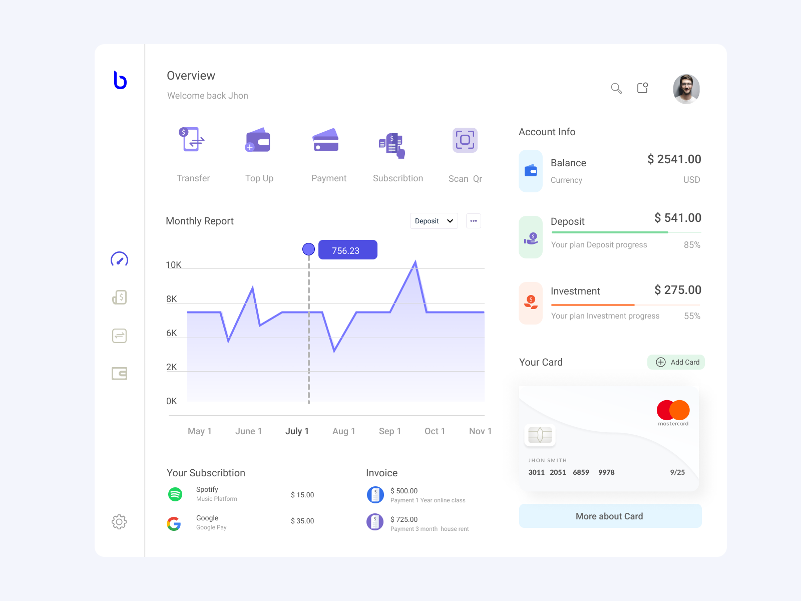Bank ui inspiration by Brian Gin on Dribbble