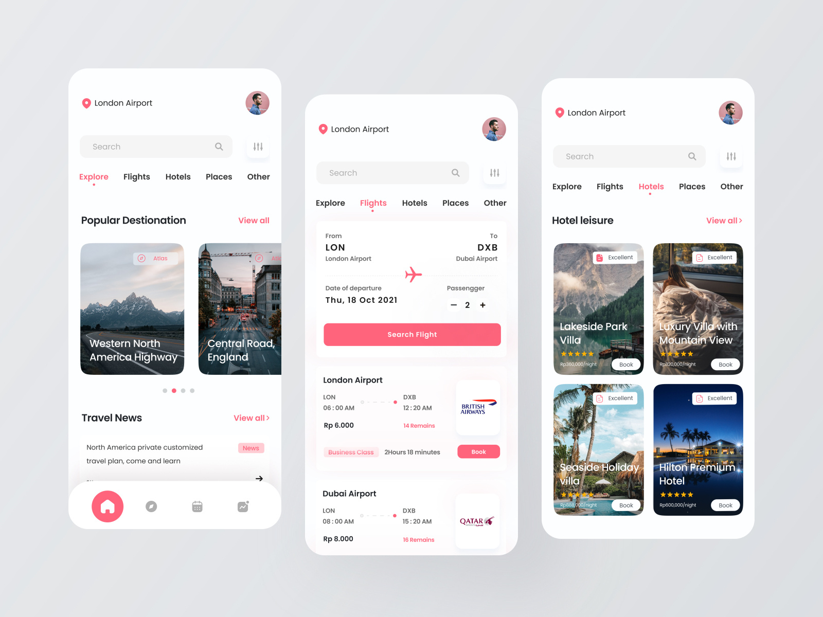 Travel order app by 艾伦 on Dribbble