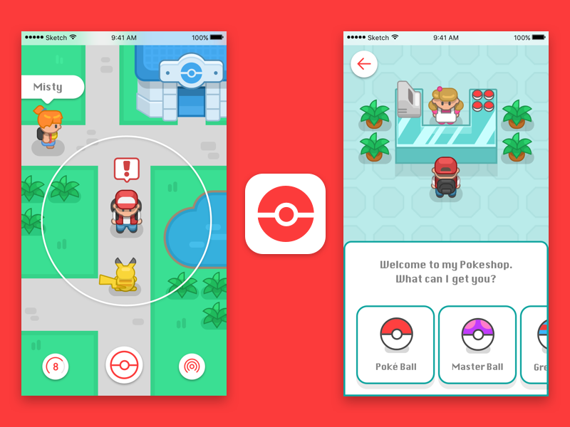 Pokemon Go Redesign by Gregory Hartman on Dribbble
