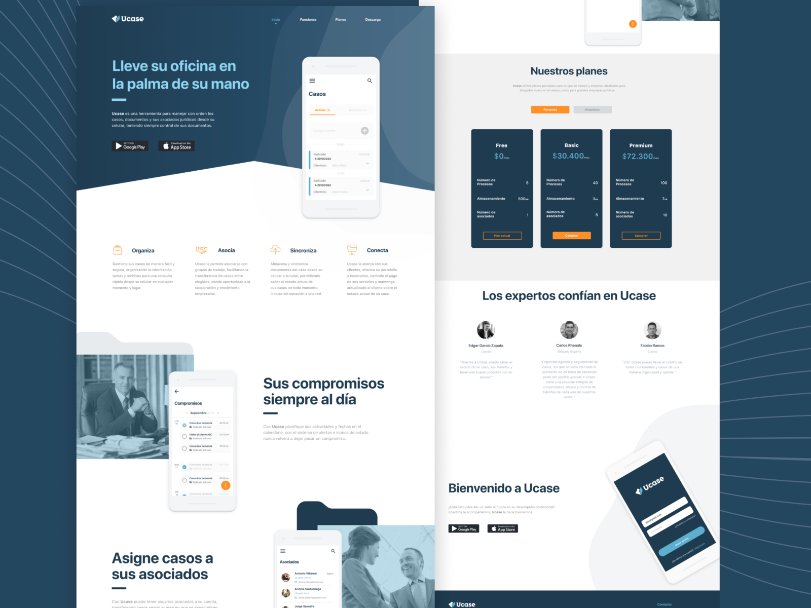 Landing page Ucase by Carlos Cañas Padilla on Dribbble