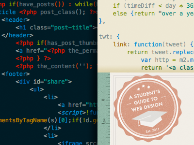A Student's Guide to Web Design by Iain on Dribbble