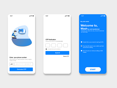 OTP login by surendhar on Dribbble