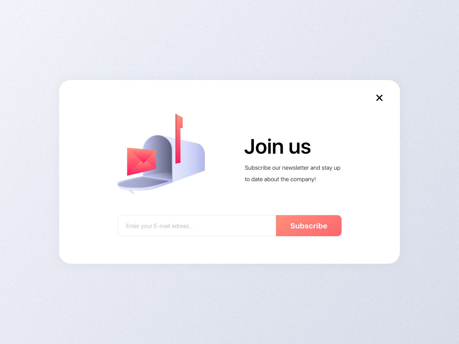 📫 UX Design | Newsletter Subscription by Niklas Luther on Dribbble