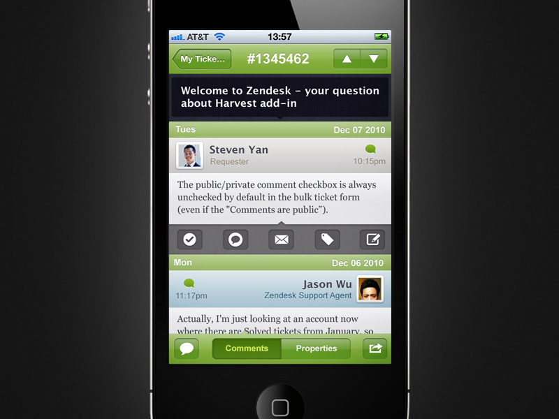 Zendesk - iPhone - UI/UX/iOS by Jason Wu on Dribbble