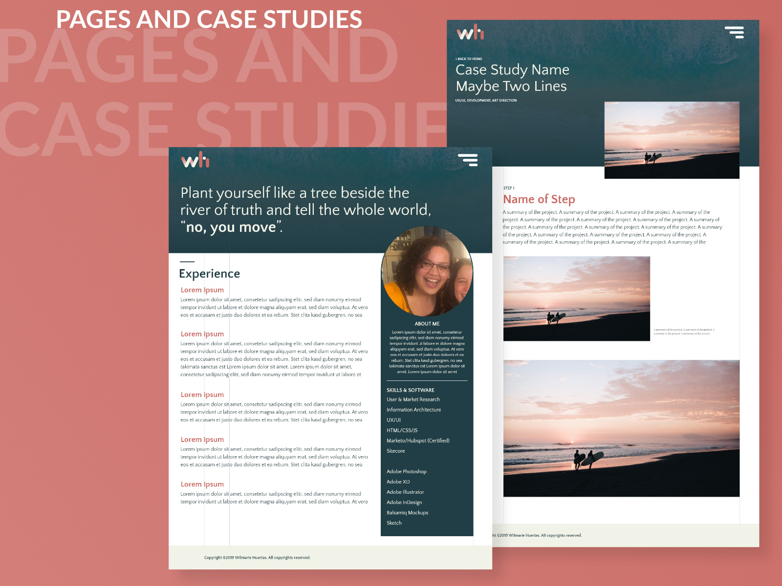 Pages And Case Studies by Wilmarie Huertas on Dribbble