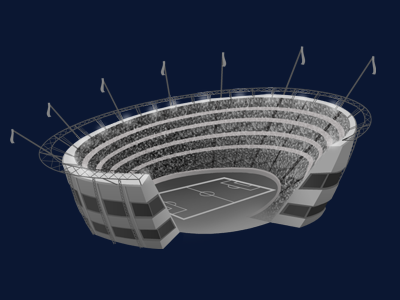 Brand mini buildings - Arena by Aviran Revach on Dribbble