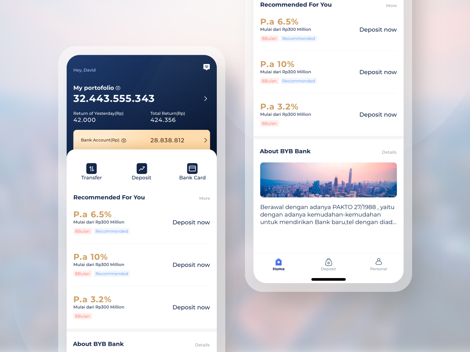 Bank app design by D on Dribbble