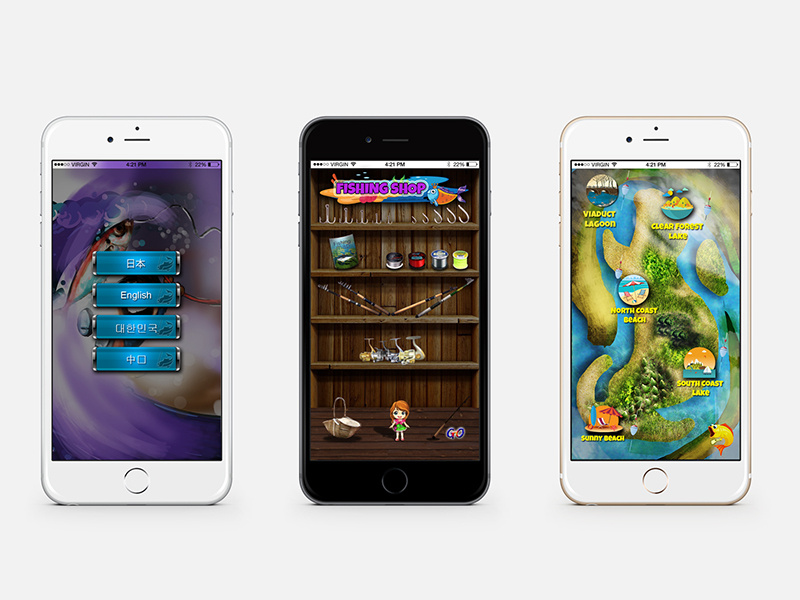 Fishing Game UI by XpertDesigner on Dribbble